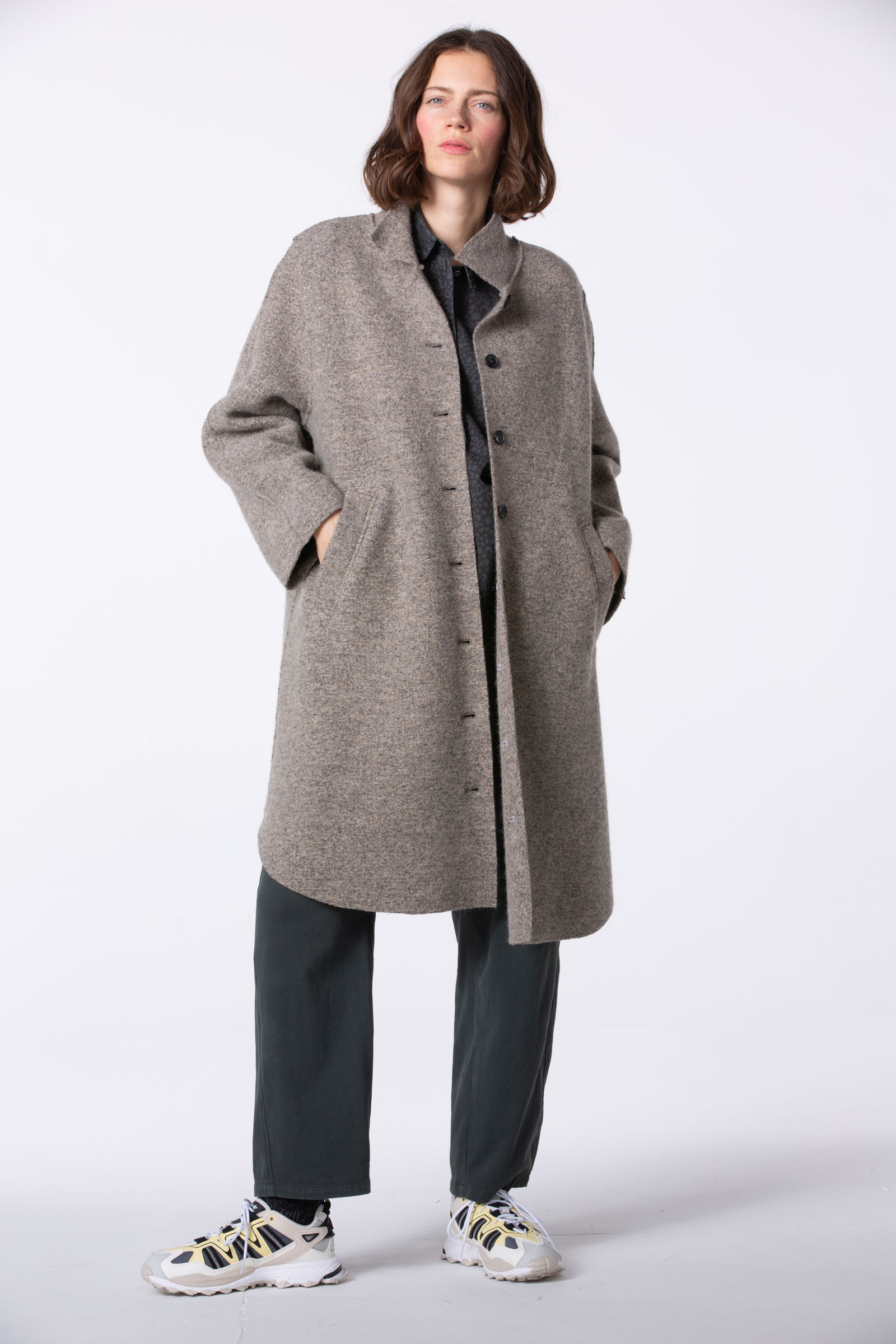 OSKA USA - Coat 401 / Mouliné boiled wool