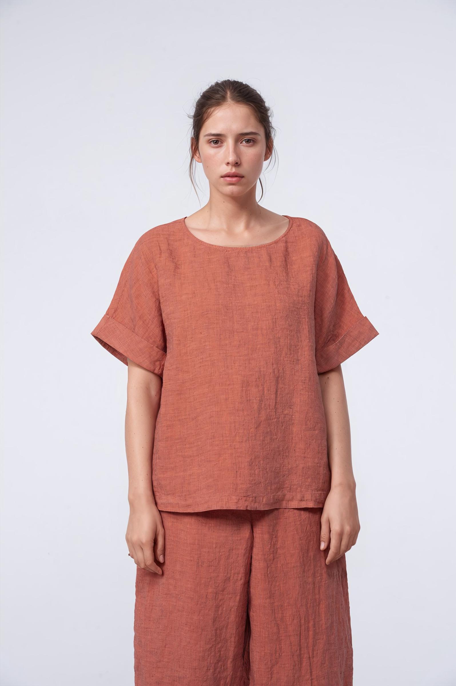 OSKA - Bluse 435 / Reines Leinen