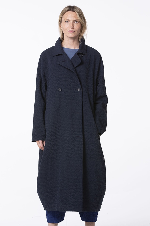 OSKA UK - Coat 503 wash / Seersucker with Delavé Look