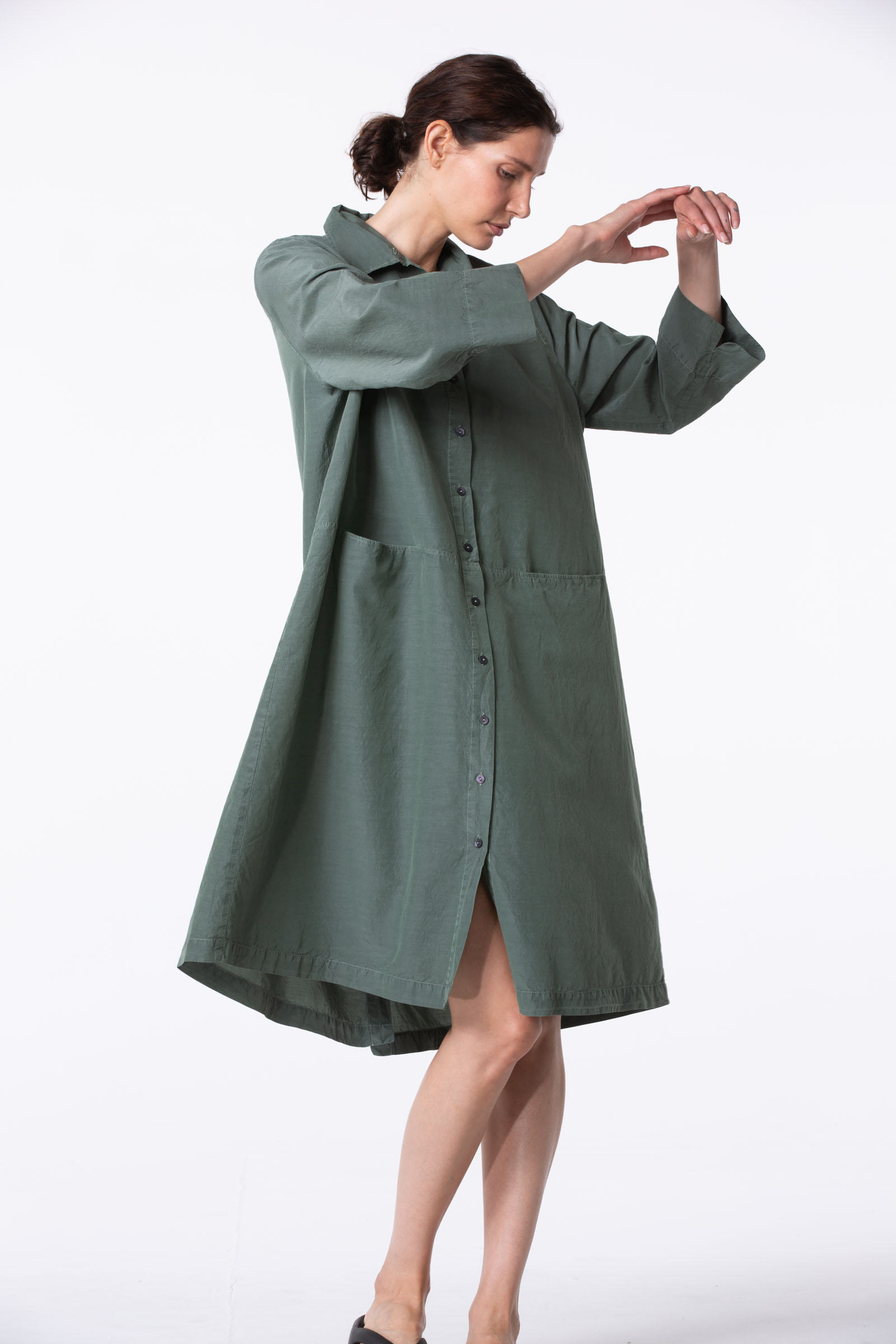 OSKA USA - Dress 437 / Cotton-Cupro Rips