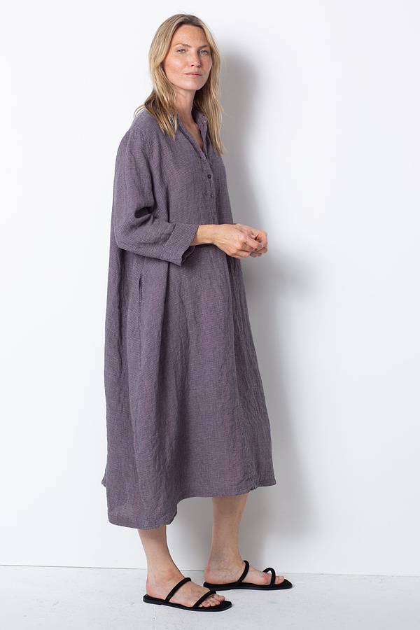 OSKA USA - Dress 531 / Small Gingham Check on Pure Linen