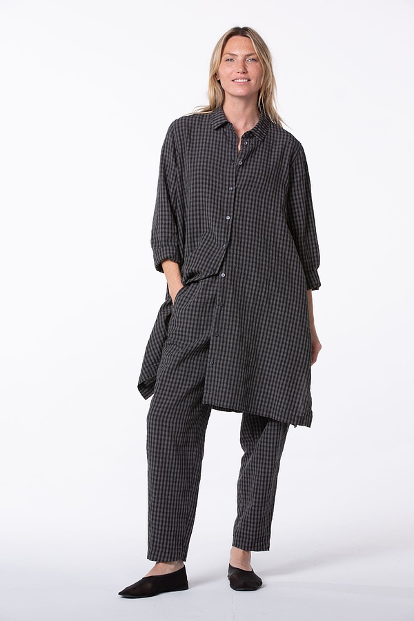 OSKA UK - Trousers 524 wash / Linen Cotton Gingham Check Delavé